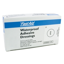 First Aid Plasters - 2.2cm Box of 100 - Waterproof Round. | Algeos