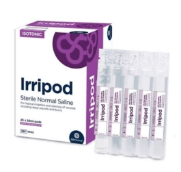 Irripod Sterile Saline Pods - 20ml - Pack of 25. | Algeos