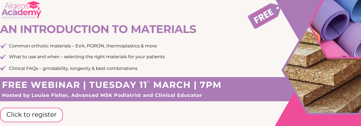 Orthotics, Diabetes, Insoles, Podiatry and Materials | Algeos